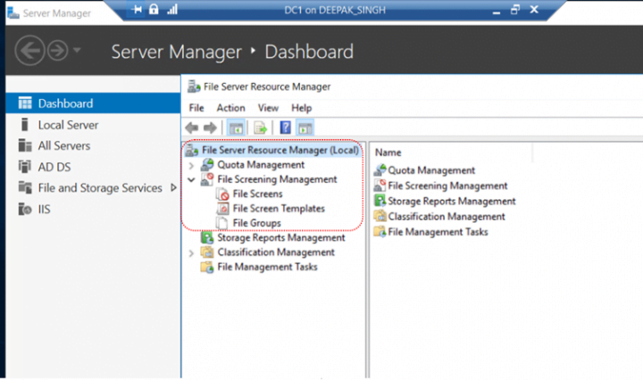 Manage File Server In Windows Server 2019 Using FSRM